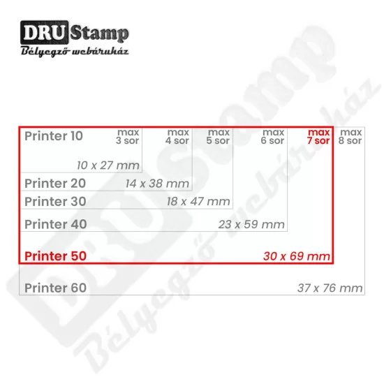 COLOP Printer C50 bélyegző egyedi lenyomattal (31110)